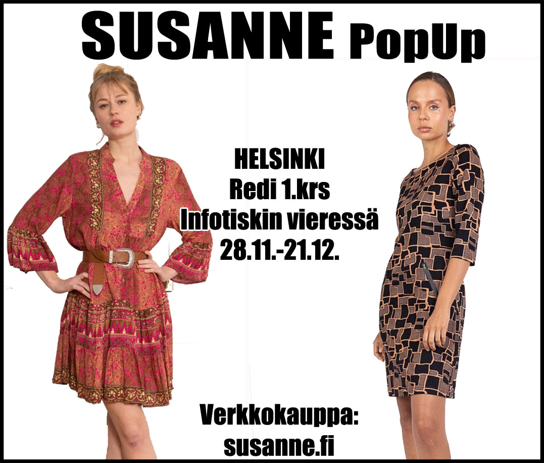 Susanne, yksilöllistä muotia tarjoava PopUp- ja verkkokauppa